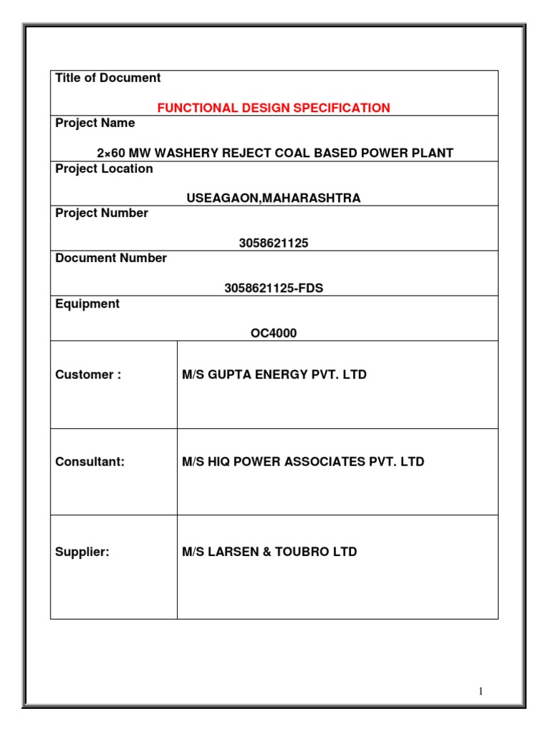 Functional Design Specification GEPL | PDF