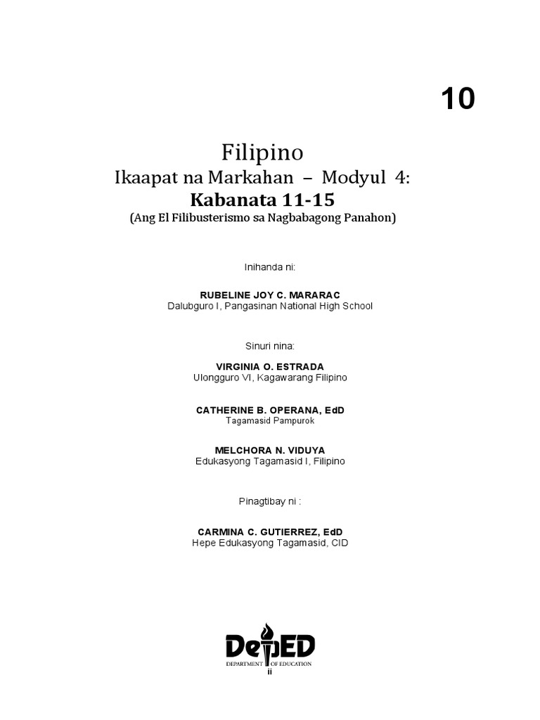 Modyul4el Fili | PDF