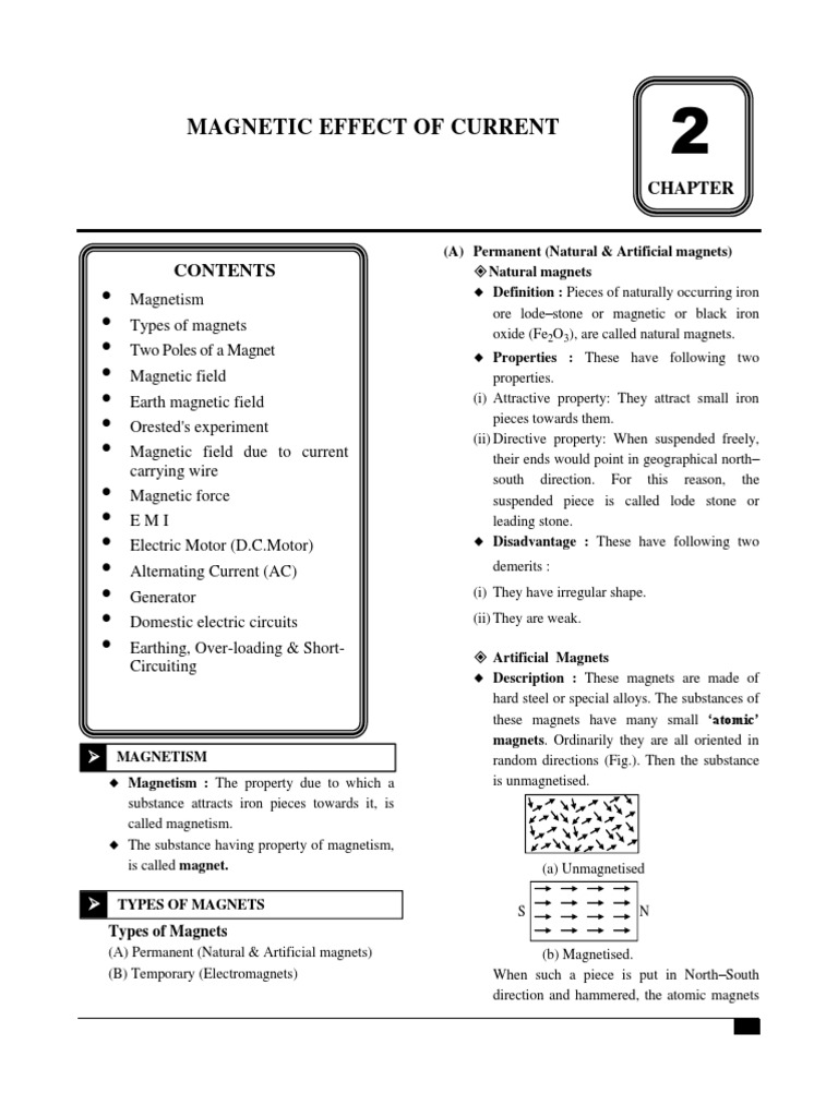 Magnetic Effect of Current | PDF
