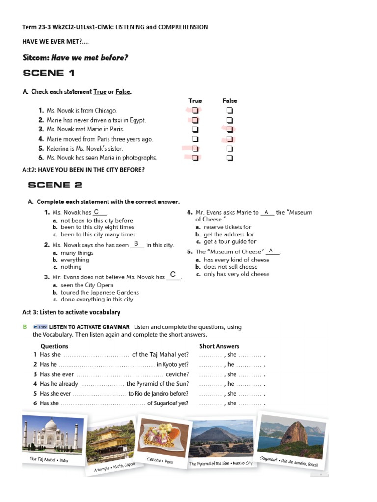 Editado l6wk2cl2 U1lss1 CLWK Listening | PDF