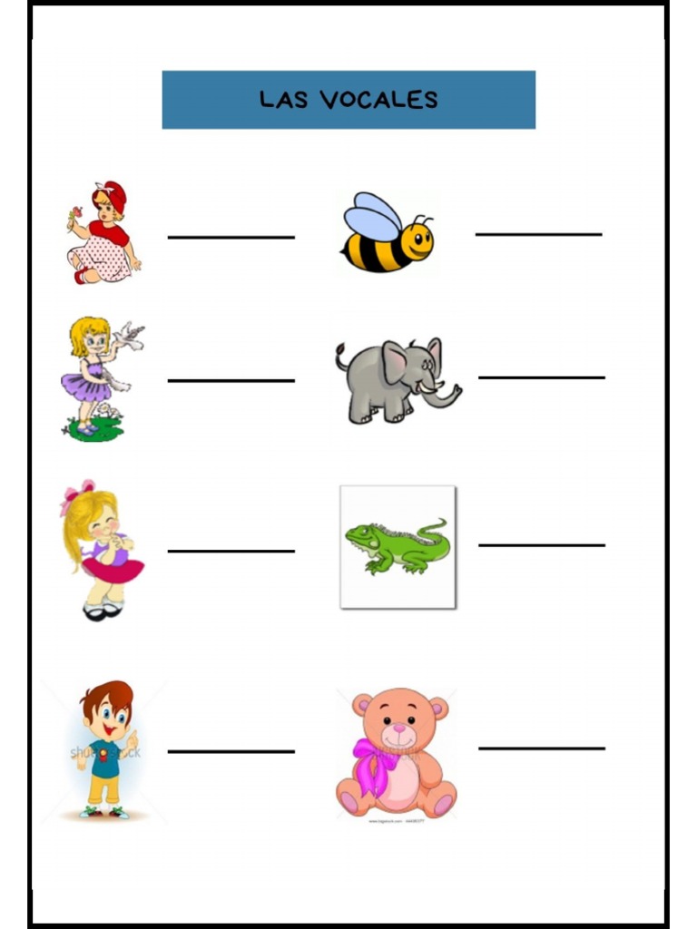 Hoja de Trabajo Las Vocales | PDF