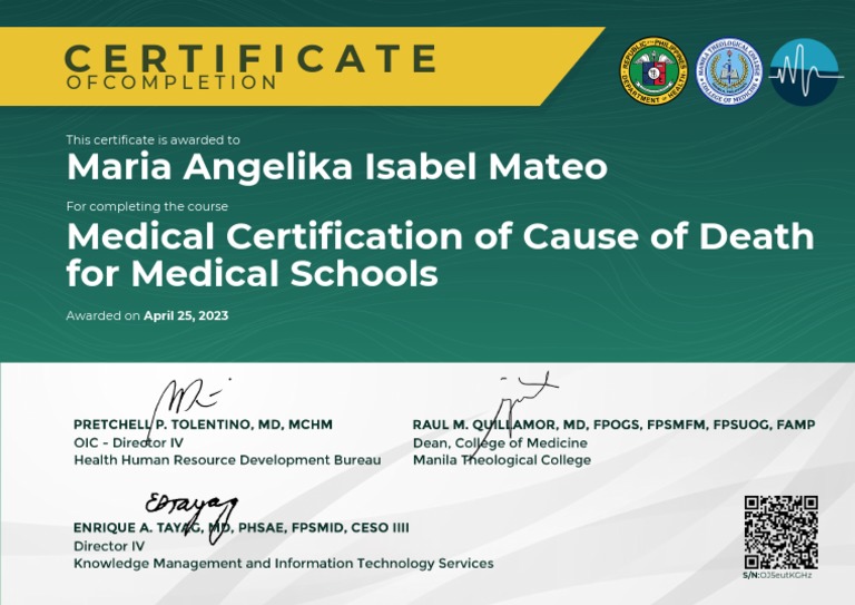 Certificate - MCCOD | PDF