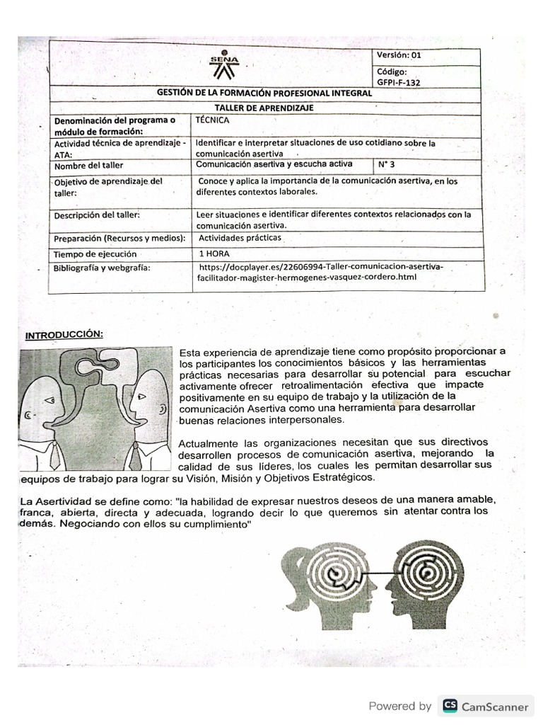 Taller de Comunicación Asertiva | PDF