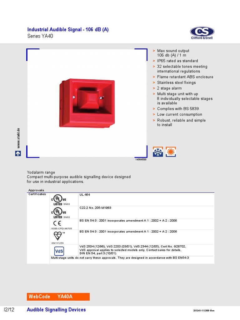 Ya40 Clifford Snell Yodalarm Audio Signal Indicator Pdf