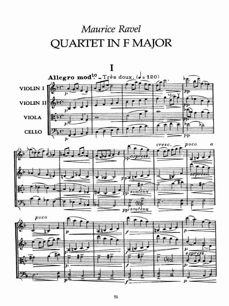 IMSLP01617-Ravel - String Quartet (Score) | PDF