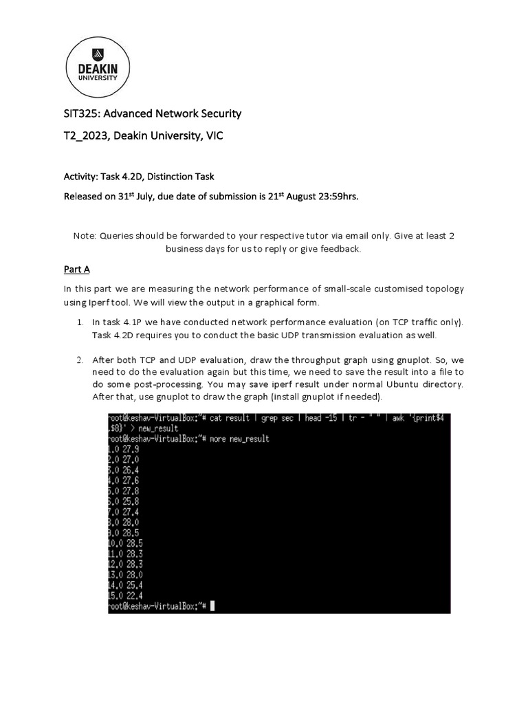 Network Performance Evaluation Task | PDF | Computers