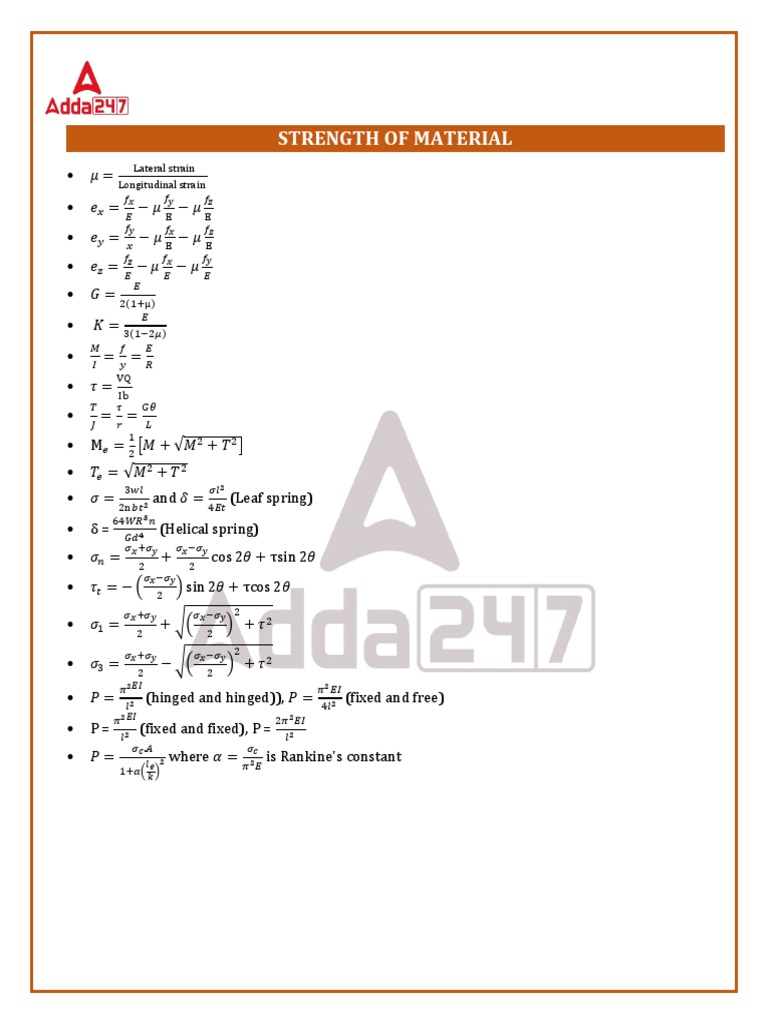 CE Formula Chart-1 | PDF