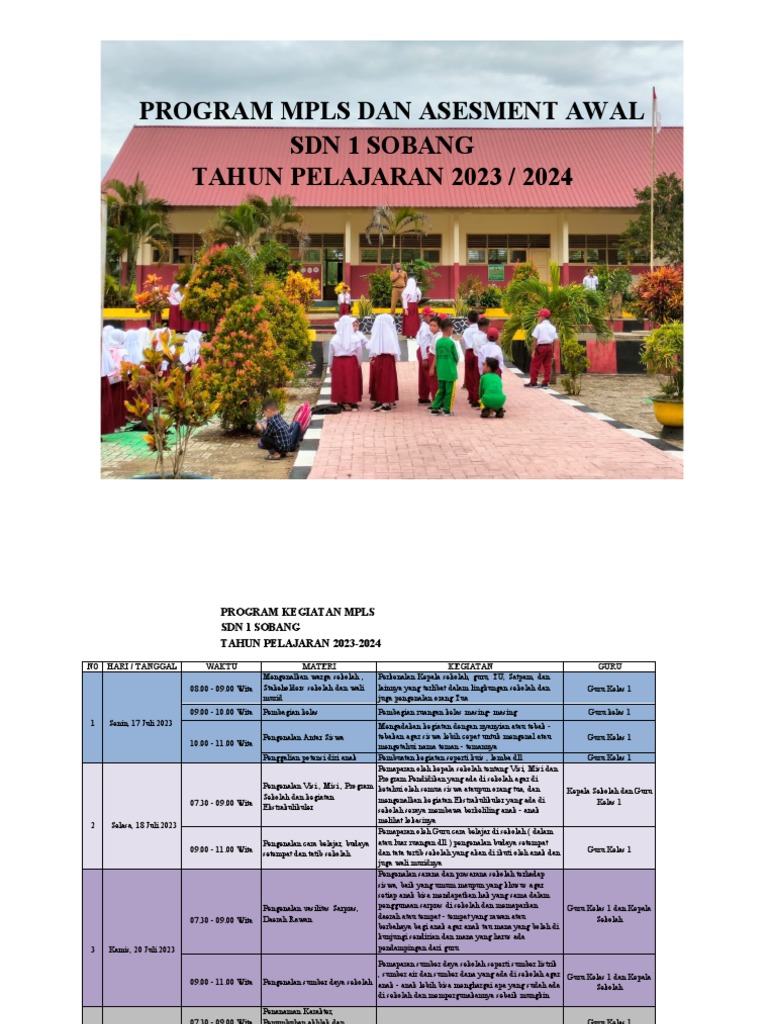 Program MPLS Dan Asesmen Awal | PDF