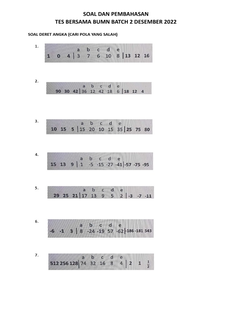Soal TKD (Deret, Figural, Studi Kasus) Batch 2 2 THN 2022 | PDF
