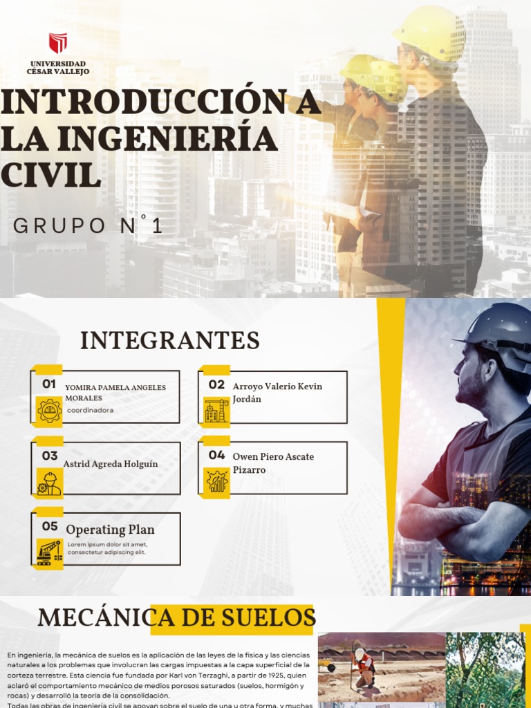 Yellow And White Simple Modern Civil Engineering Business Plan