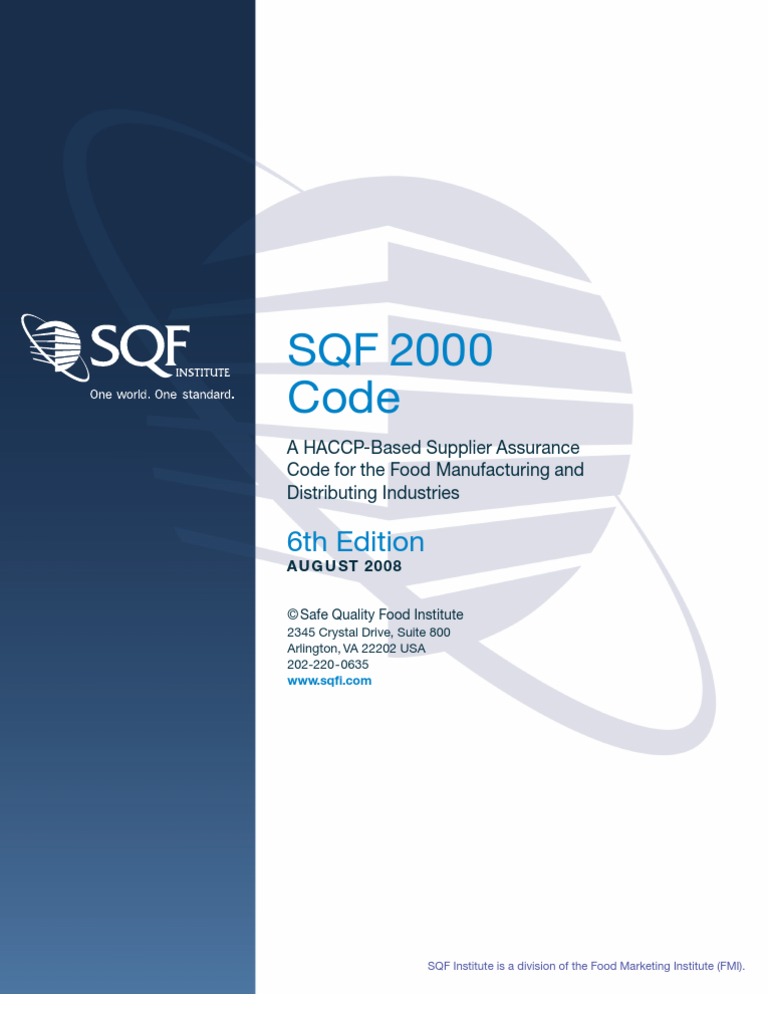 SQF-2000-Code For HACCP Implementation | PDF | Hazard Analysis And ...