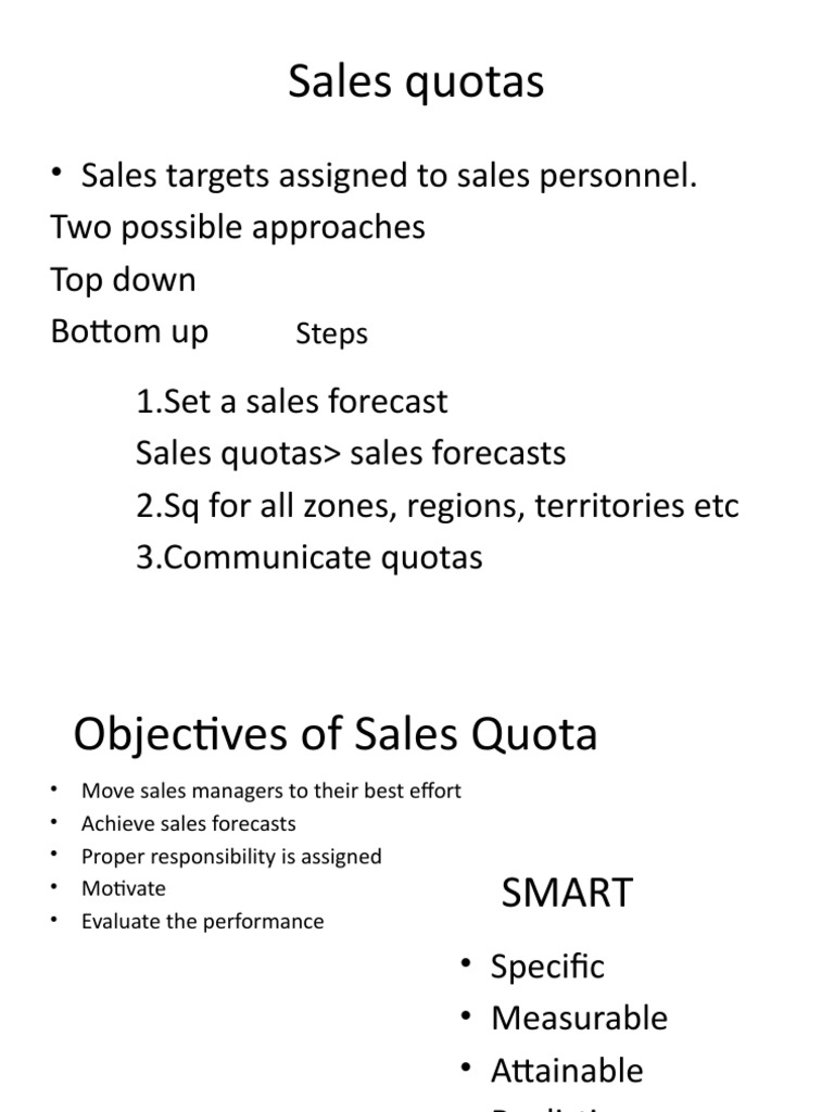 2 - Sales Quotas | PDF | Career & Growth | Business