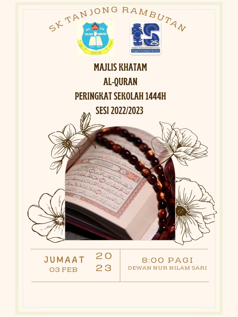 Majlis Khatam Al-Quran SK TG Rambutan 20222023 | PDF