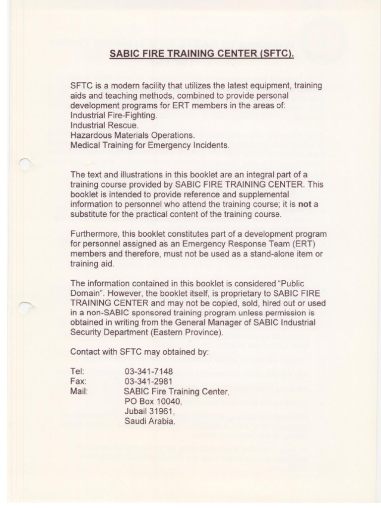 Sabic Firefighting Training1 | PDF