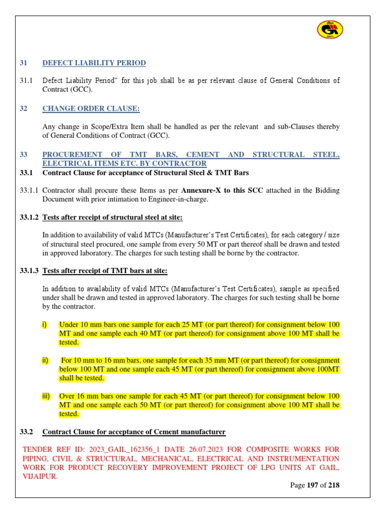 TMT Bars Testing | PDF