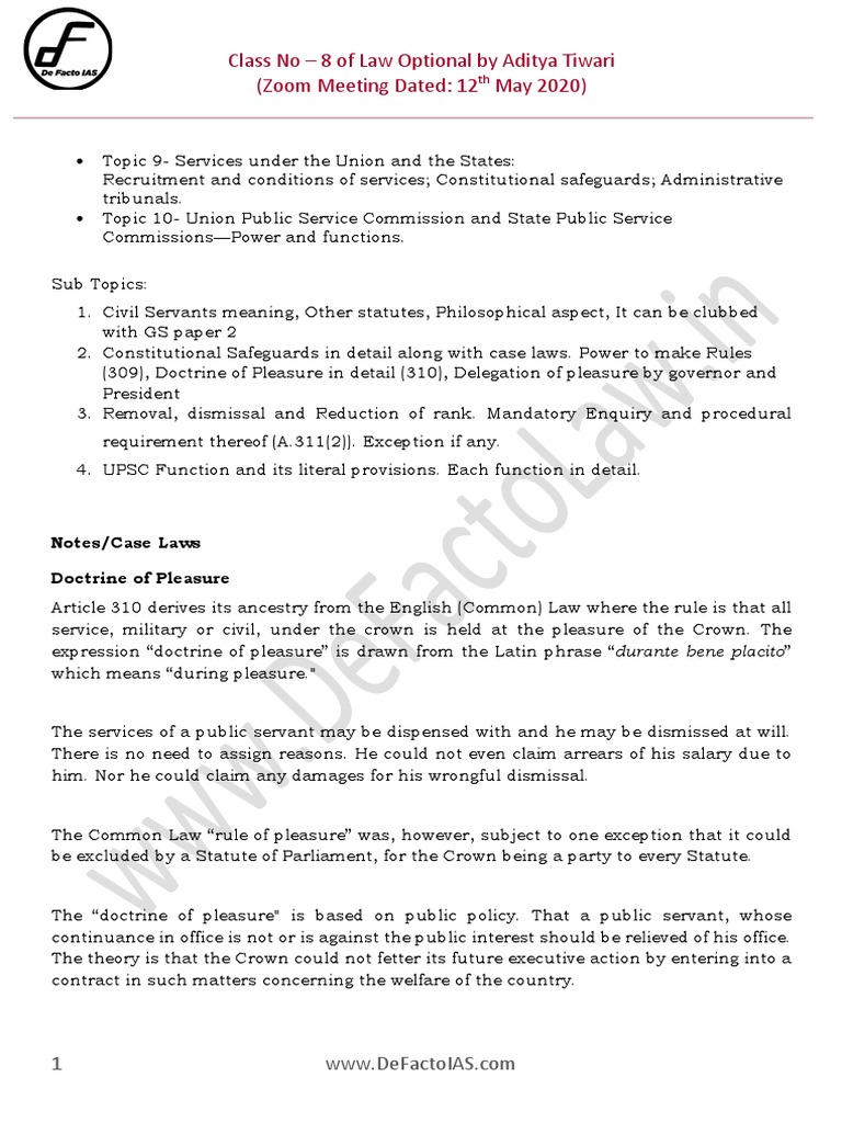 Lecture 8 UPSC and Civil Servant | PDF