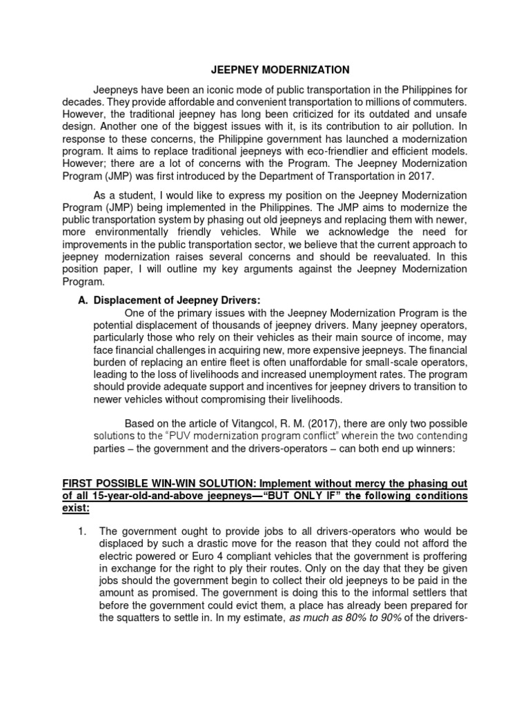 Jeepney Modernization | PDF