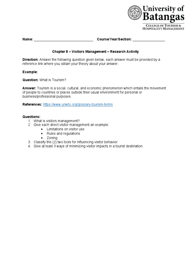 Chapter 8 - Visitors Management | PDF | Business