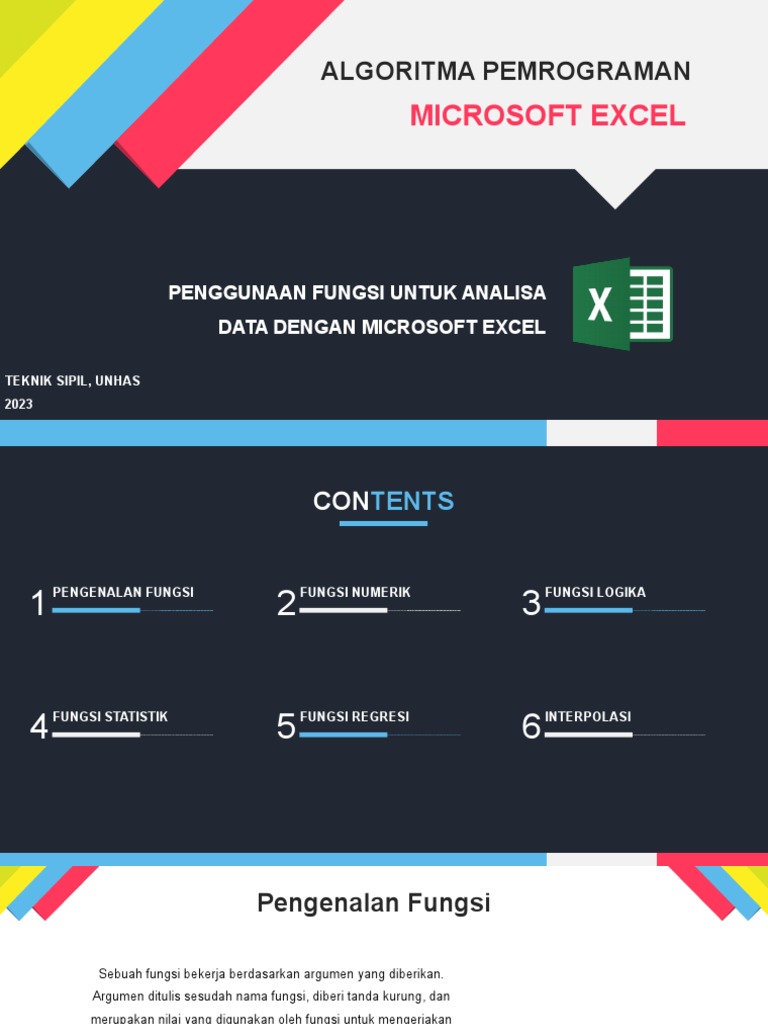 Pemrograman 3 - Fungsi Untuk Analisa Data Dengan Excel | PDF