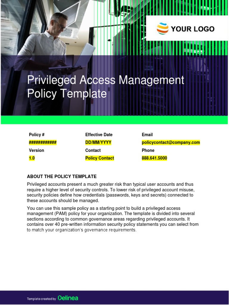 PAM Policy Template | PDF