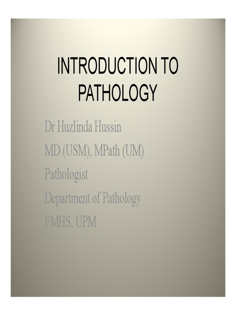 GP 1 - Intro To General Pathology | PDF