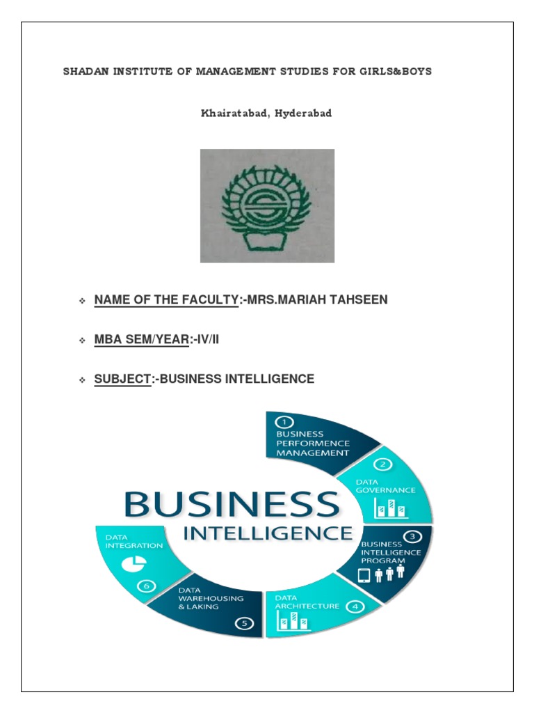 Business Intelligence Notes | PDF