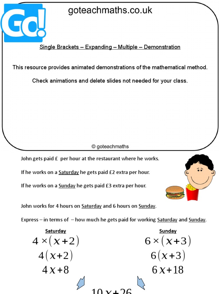 Single Brackets Expanding Multiple Demonstration | PDF Single Brackets Expanding Multiple Demonstration | PDF