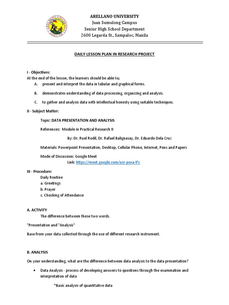 LP in Research Project Data Presentation and Analysis | PDF | Computers