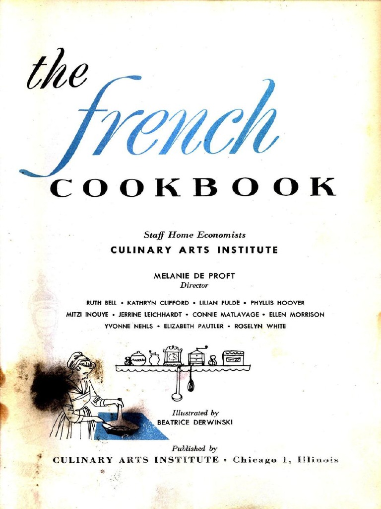 French Cookbook Culinary Arts Institute 1955 PDF Free | PDF