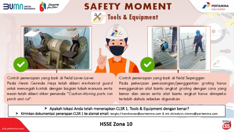 Safety Moment CLSR Campaign Tools Equipment | PDF