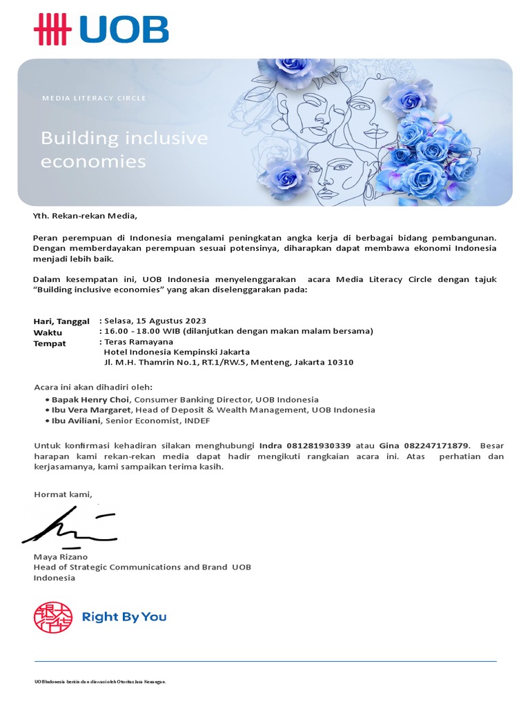 Undangan Media Literacy Buidling Inclusive Economies | PDF | Bisnis ...