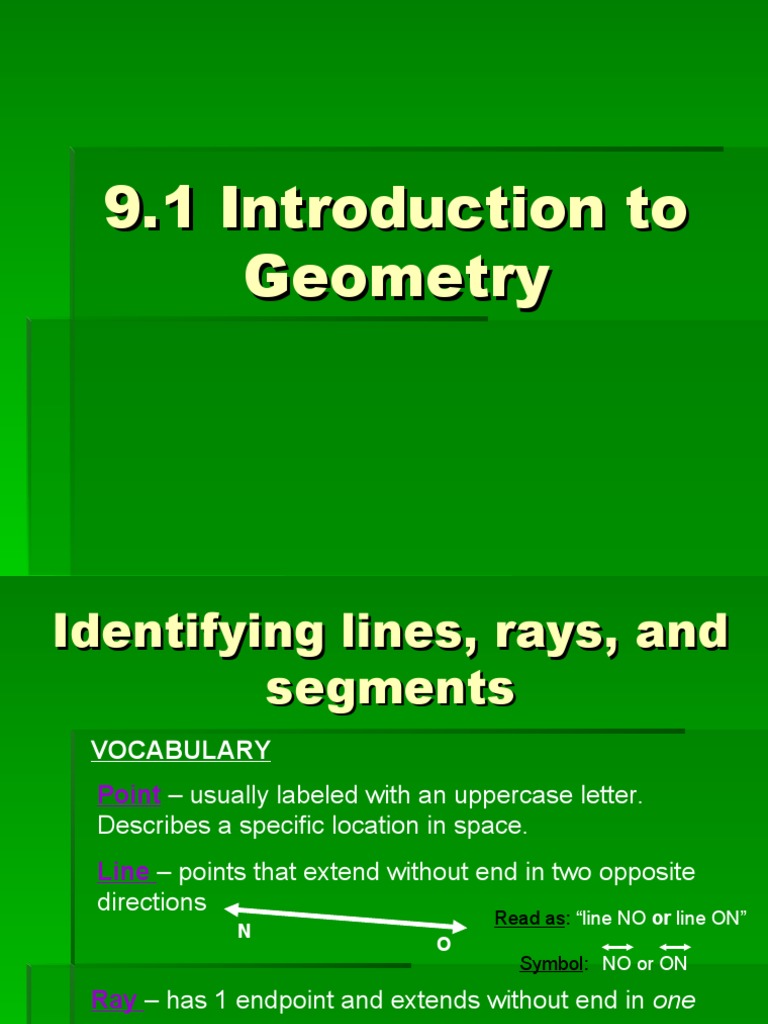 9.1 Intro To Geometry | PDF