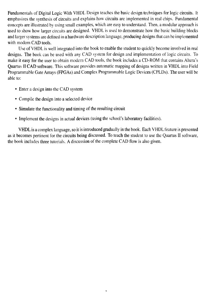 Fundamental of Digital Logic With VHDL Design | PDF