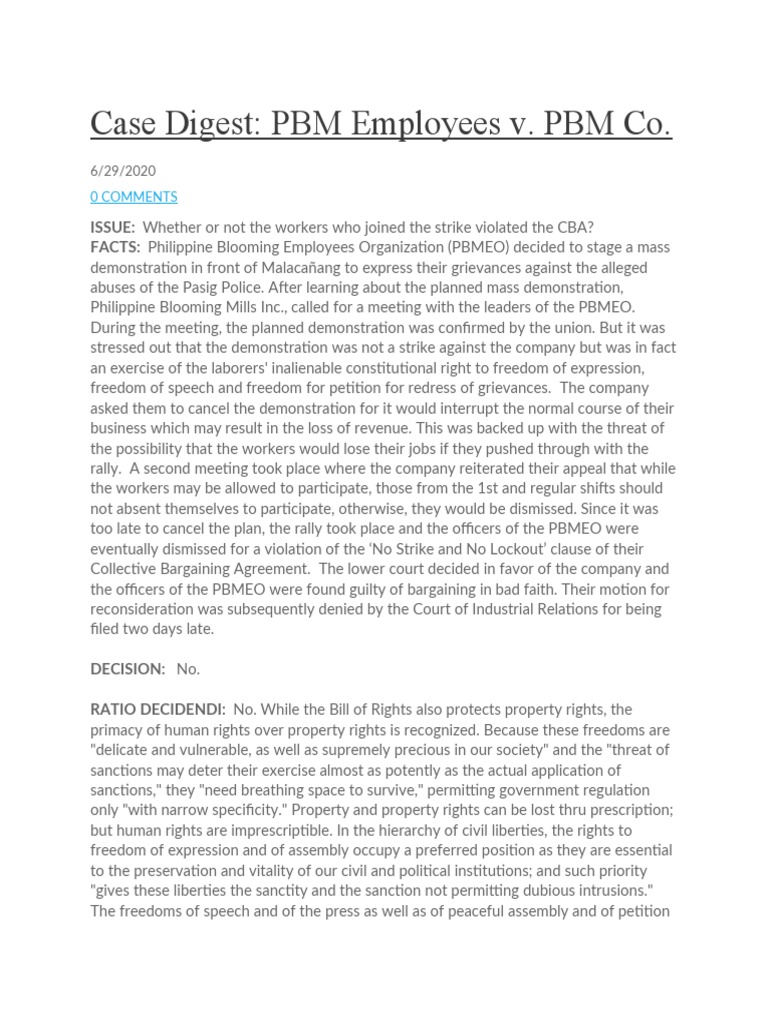 Case Digest Bill of Rights | PDF