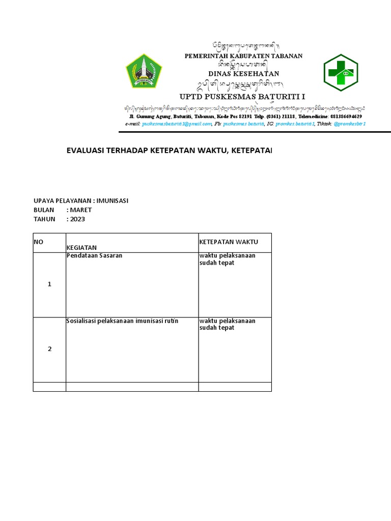 Evaluasi Program IMUNISASI 2023 | PDF Evaluasi Program IMUNISASI 2023 | PDF