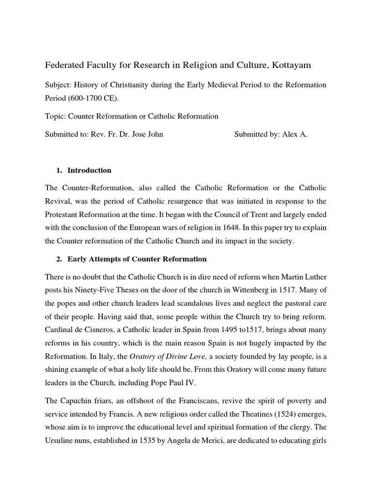 Counter Reformation | PDF