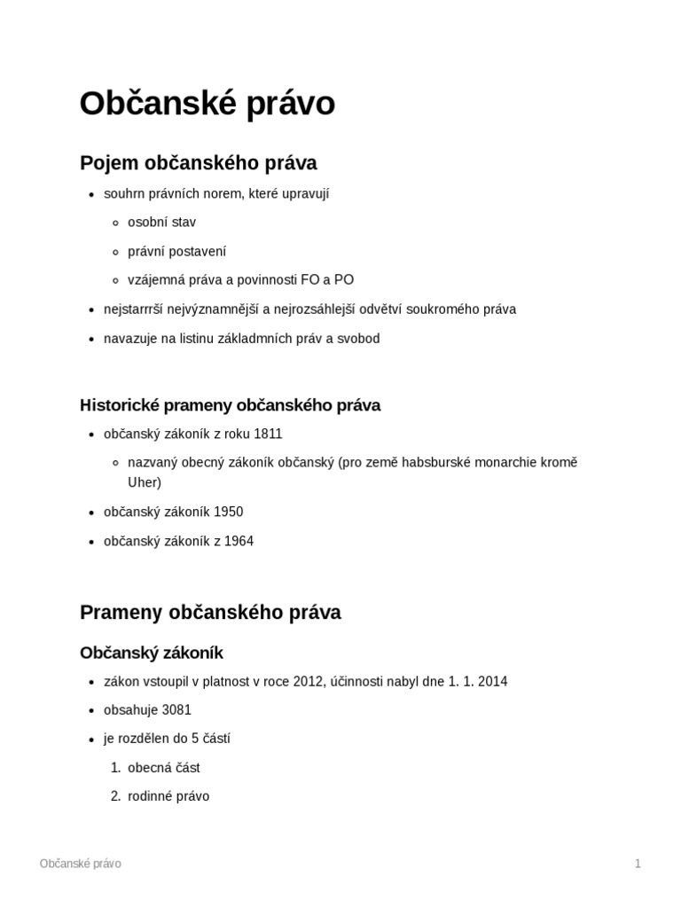 Občanské Právo | PDF