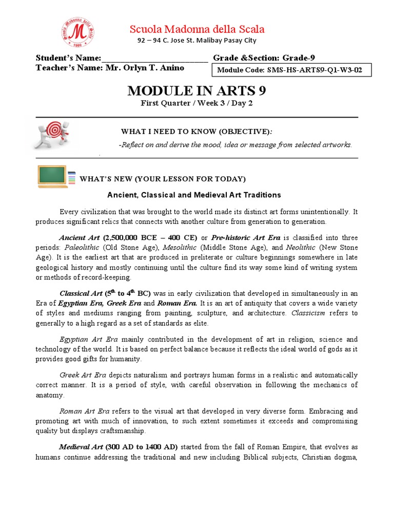 Arts Module Template | PDF