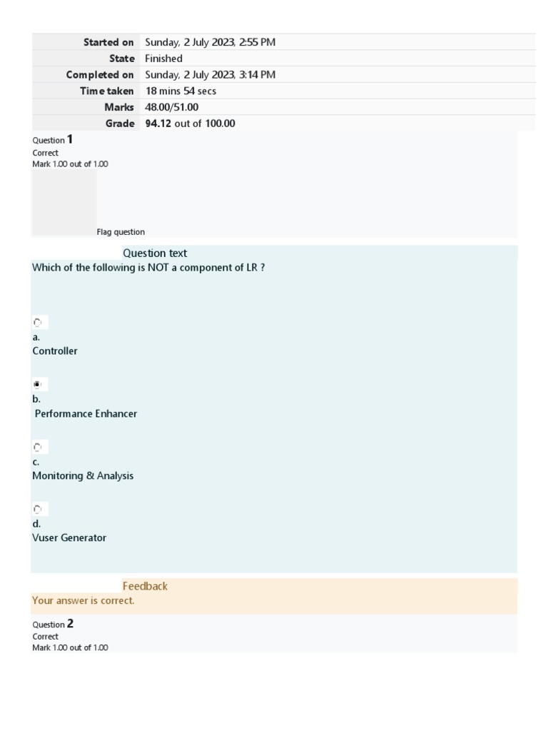 Load Testing FINAL EXAM | PDF