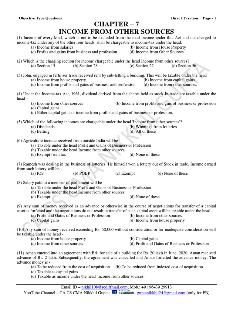 7 - Income From Other Sources | PDF