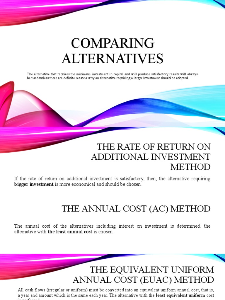 Comparing Alternatives | PDF