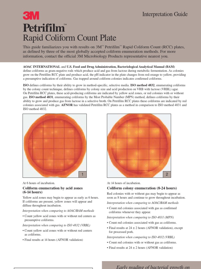 Guia Interpretacion Petrifilm Placas de Conteo Rapido Colifomes | PDF ...