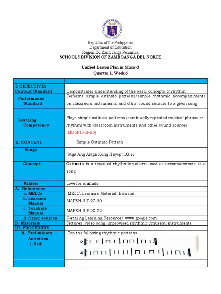 Music-3 Q1 WEEK 6 Final | PDF