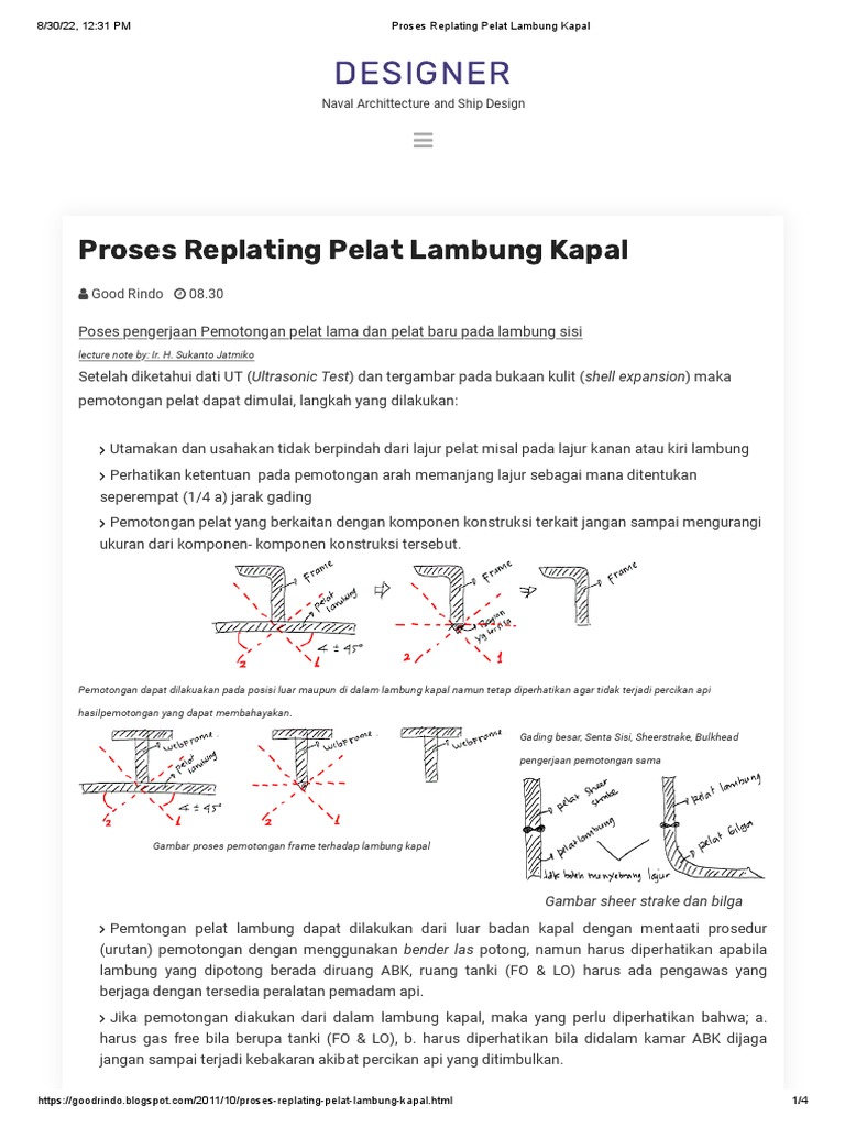 Proses Replating Pelat Lambung Kapal | PDF | Sains & Matematika ...
