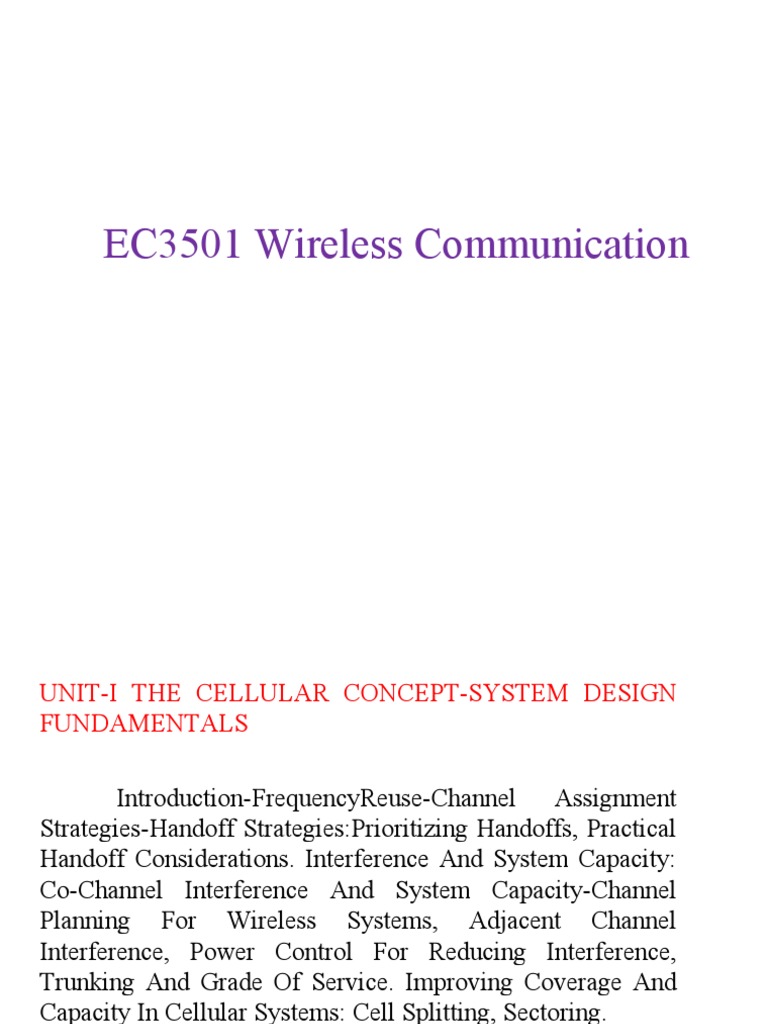 1.Introduction to wireless communication | PDF