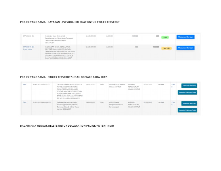 PROJECT DECLARATION cidb | PDF