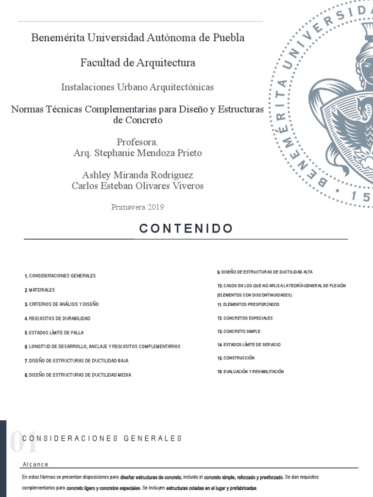 Normas Técnicas Complementarias para Diseño y Estructuras de Concreto | PDF