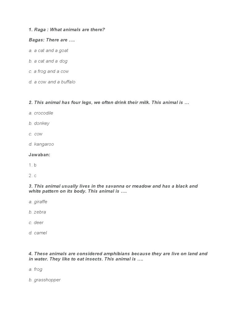 Lat Describing Animals | PDF