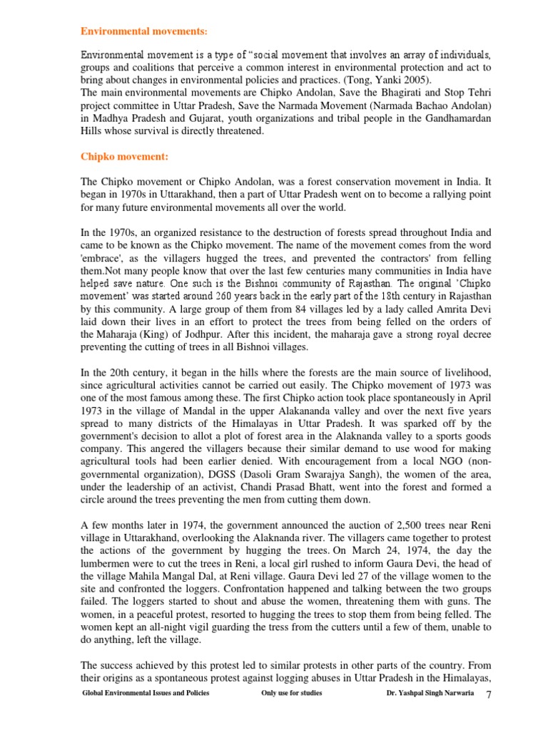 Environmental Movements | PDF