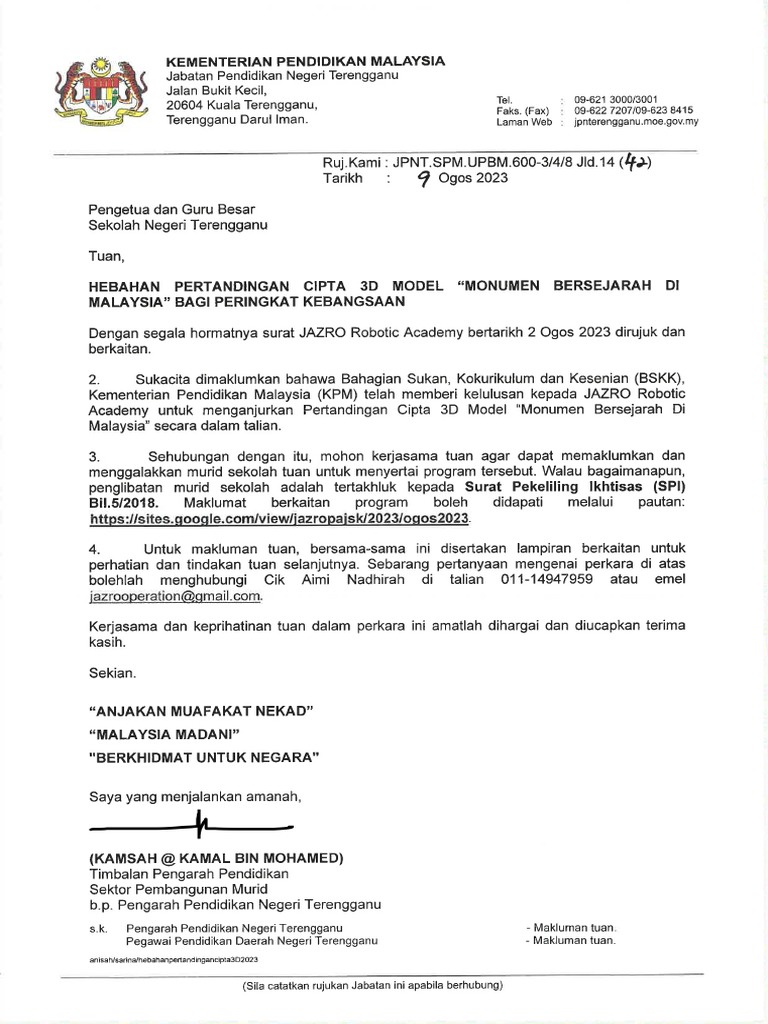 HEBAHAN PERTANDINGAN CIPTA 3D | PDF